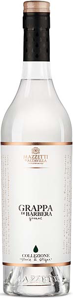 Ein klassischer weißer Grappa di Barbera mit intensiven